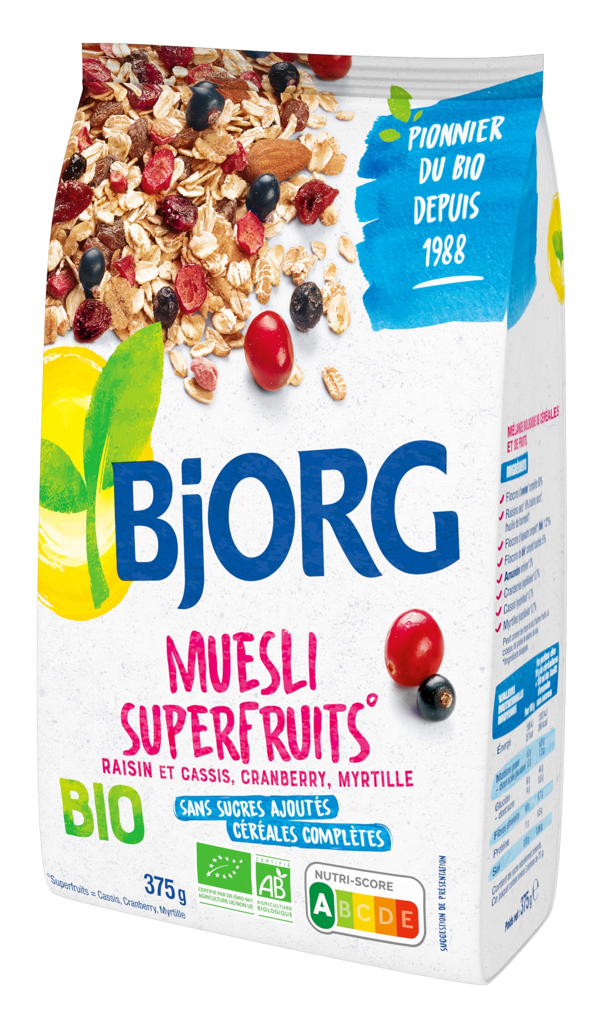 Bjorg Muesli Superfruits 375g – Scott Home Delivery