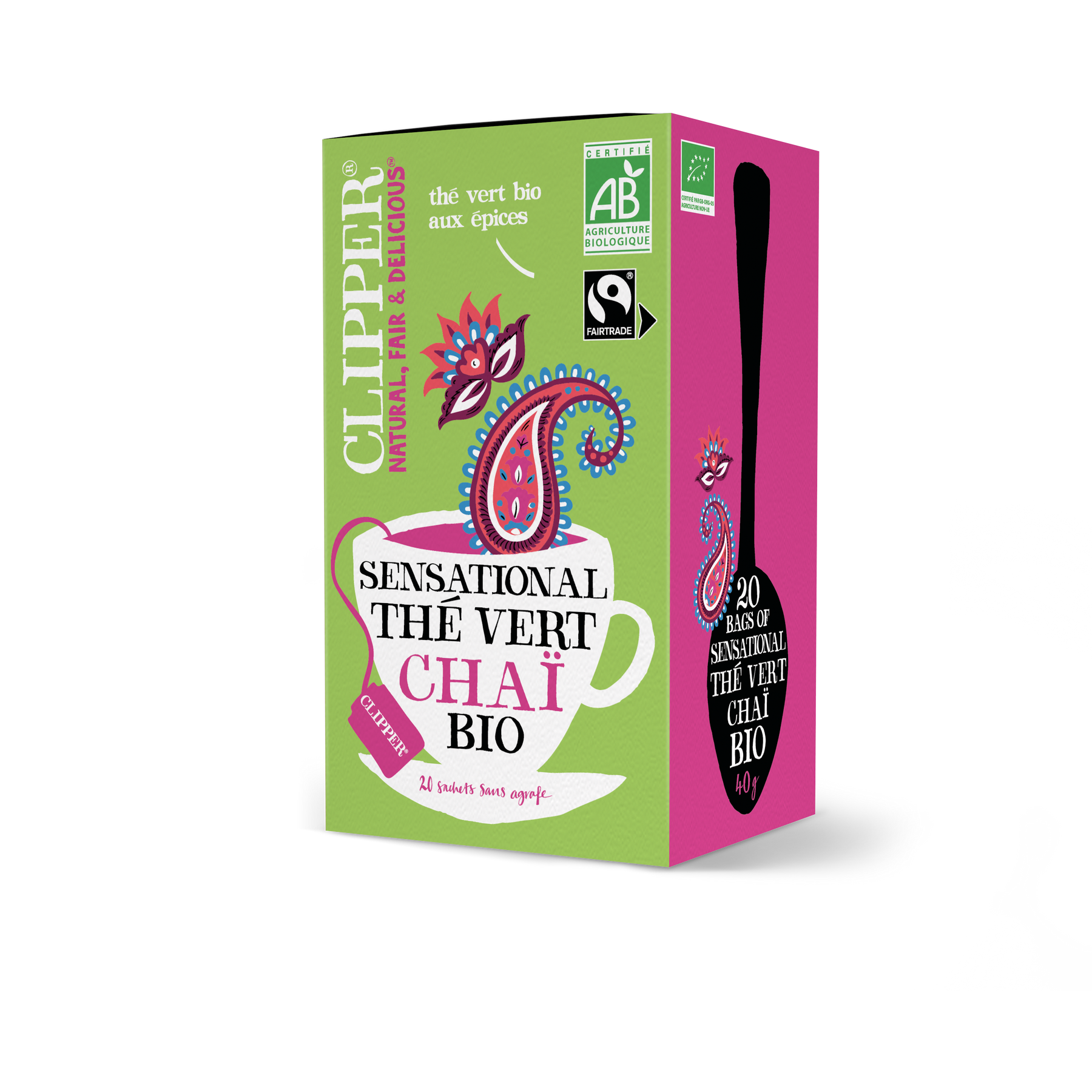 Clipper Sensational Thé Vert Chai Bio 40g – Scott Home Delivery