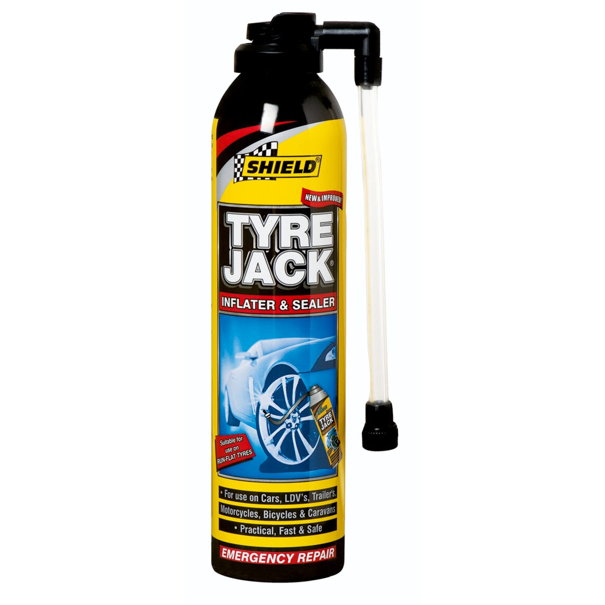 Shield Tyre Jack Emergency Tyre Inflator 340ml – Scott Home Delivery