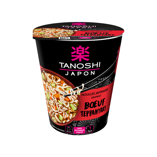 Tanoshi Cup Nouilles instantanée Boeuf Teppanyaki 65g – Scott Home Delivery
