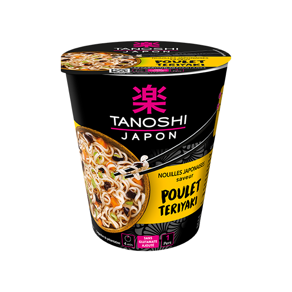Tanoshi Cup Nouilles instantanée Poulet Teriyaki 65g – Scott Home Delivery
